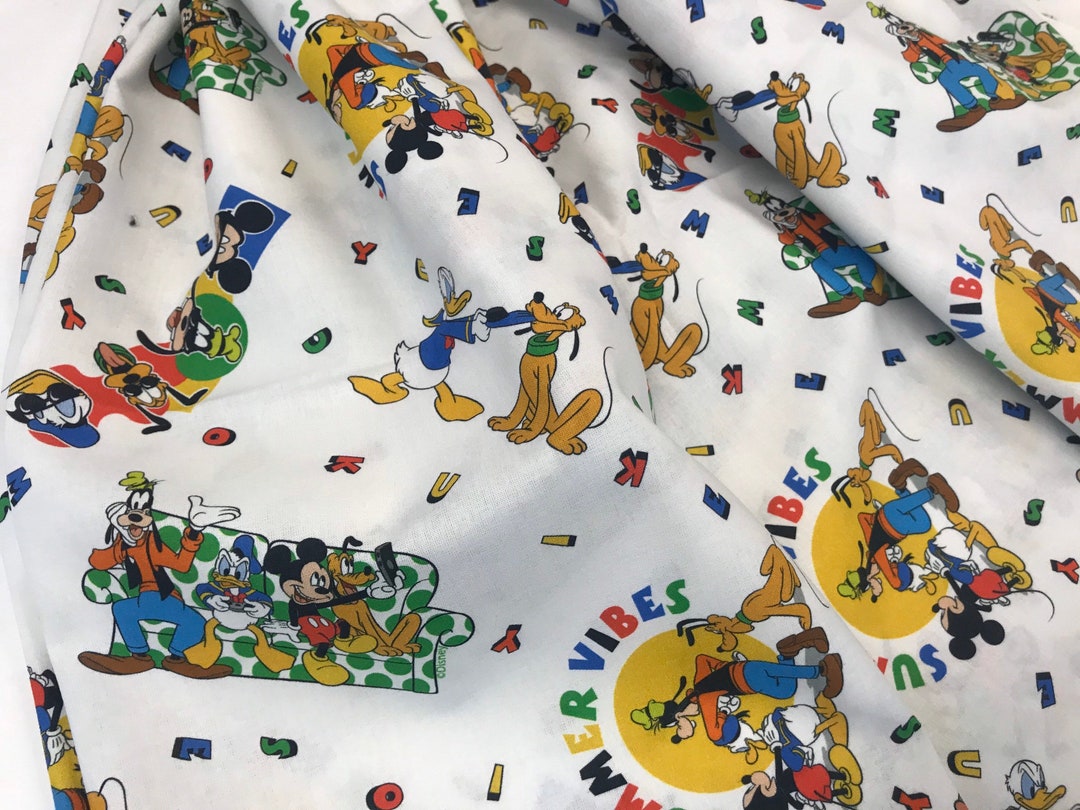 Disney Fabrics Cotton Fabrics MICKEY MOUSE &FRIENDS Fabrics - Etsy