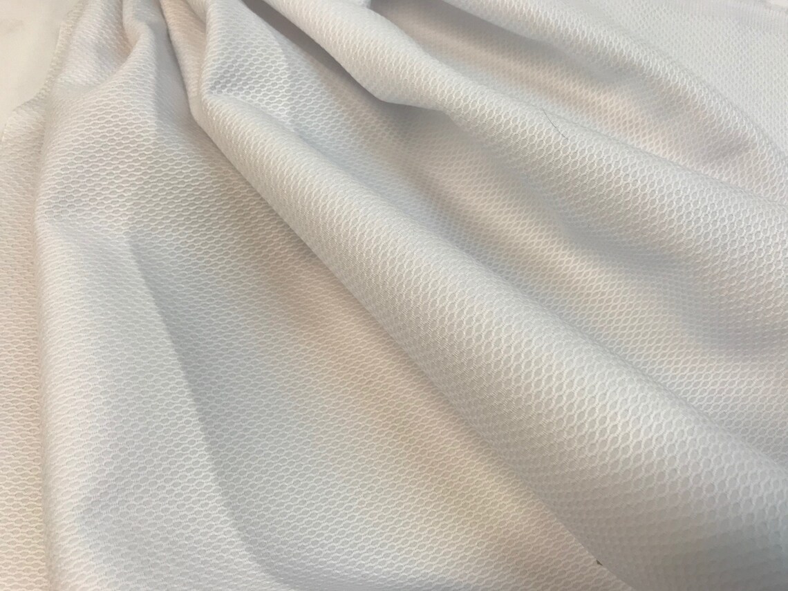 Piqué Fabric, White Honeycomb Piqué Fabric, Cotton/polyester Fabric ...