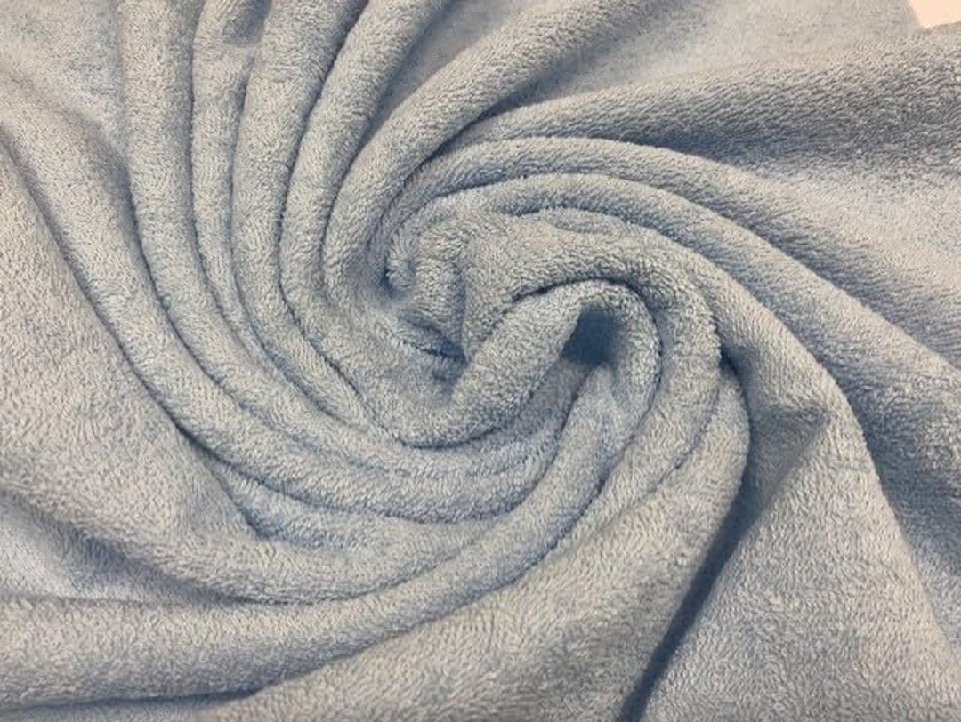 Terry Cloth, Light Blue Color, Terry Cloth, 100% Cotton, Bathrobes ...