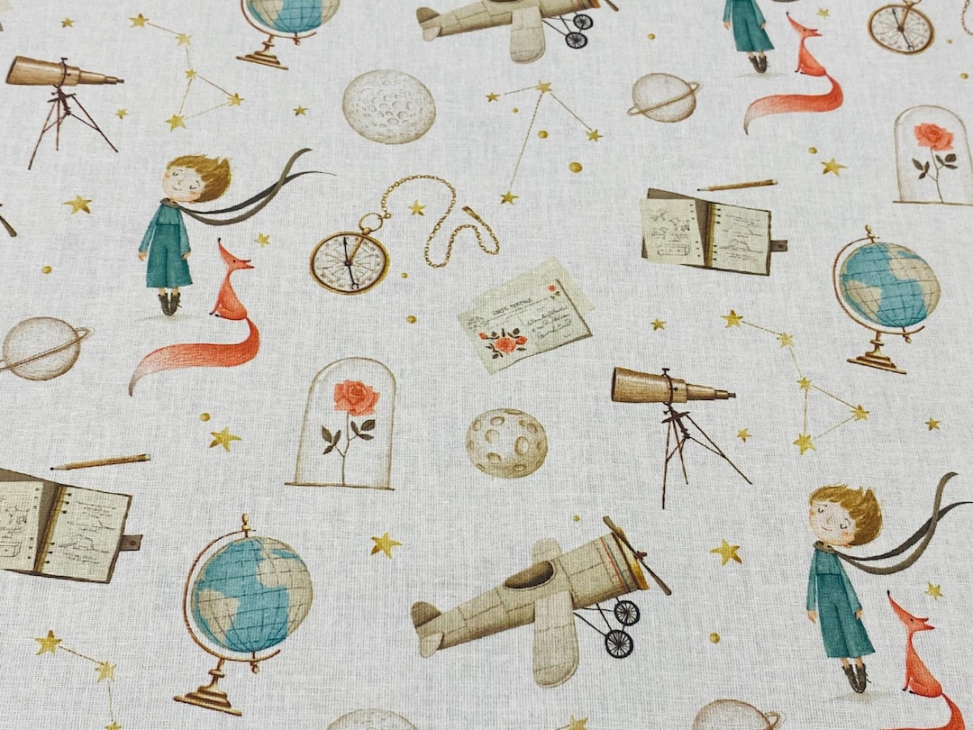 The LITTLE PRINCE Fabric, Cotton Fabrics, Children's Fabrics ...