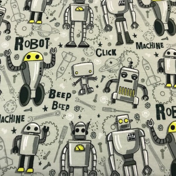 Robot Fabric - Etsy