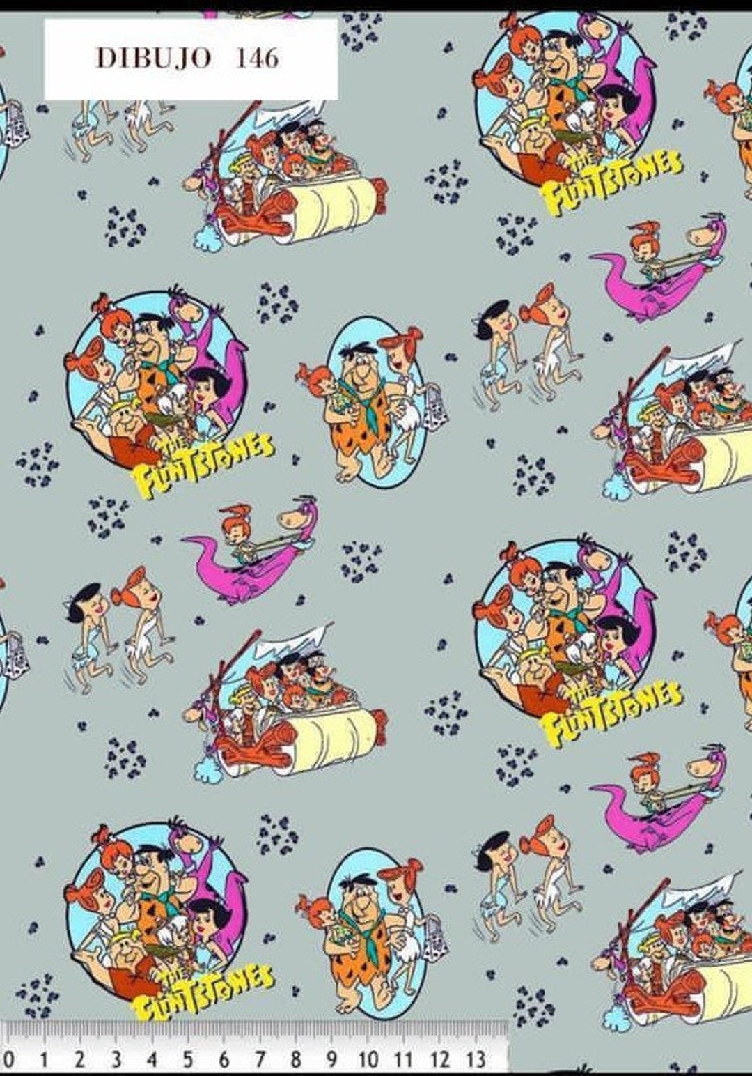 FABRIC OF THE FLINTSTONES Fabrics for Crafts Labors - Etsy