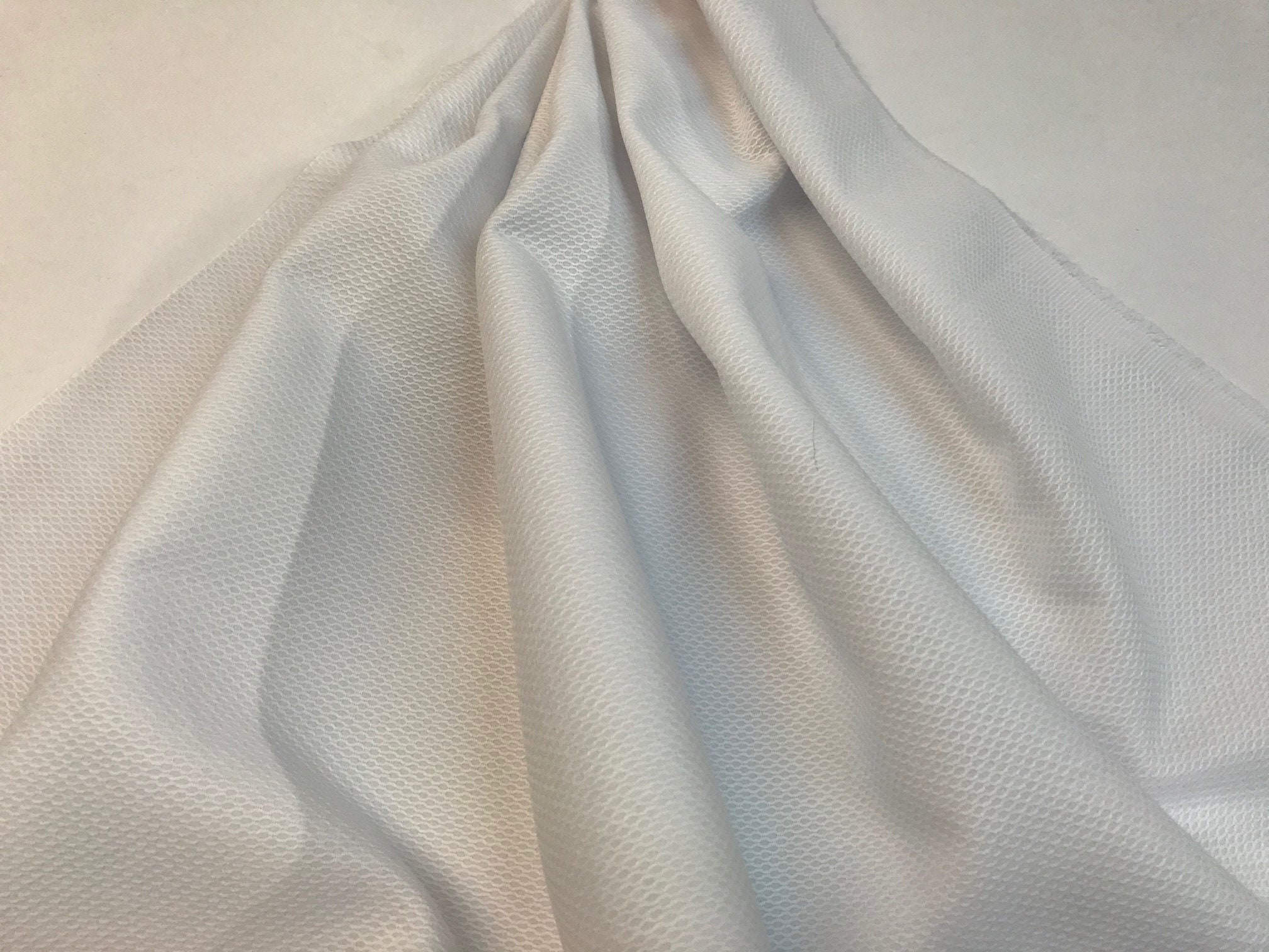 Piqué Fabric, White Honeycomb Piqué Fabric, Cotton/polyester Fabric ...