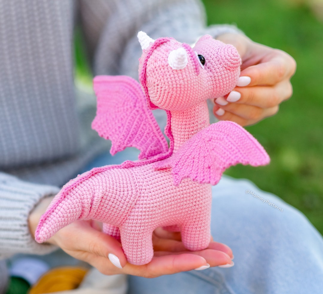 Crochet Pattern Dragon, Easy Crochet Pattern Toy Dragon, Amigurumi ...