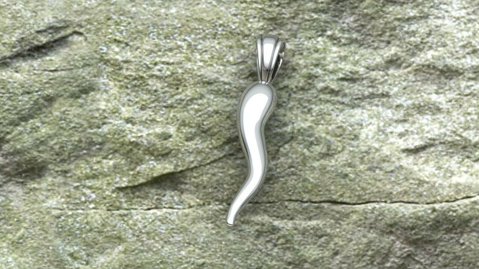 Sterling Silver 0.925 Solid Italian Horn Cornicello Charm - Etsy