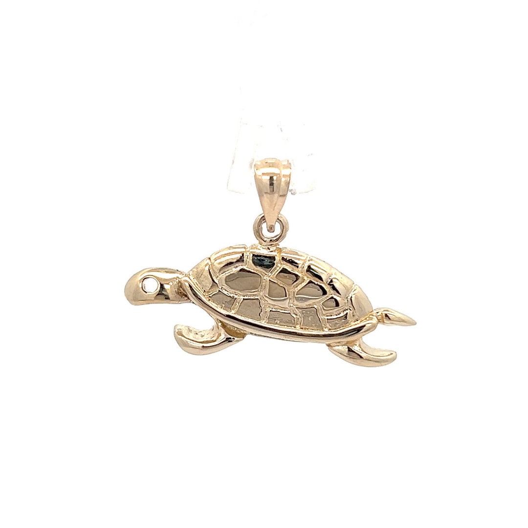 14k Yellow Gold Sea Turtle Charm Necklace Pendant ~ 2.6g - Etsy