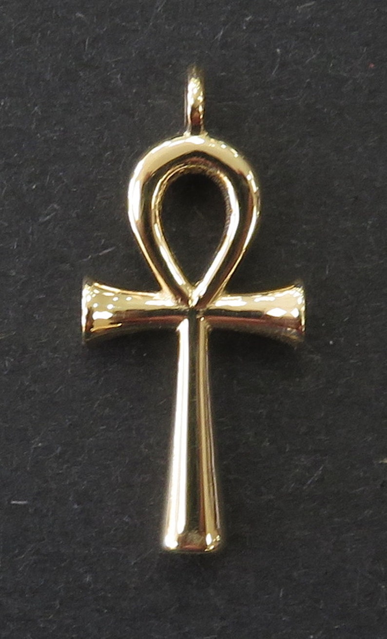 14K Or Jaune Ankh Croix Egyptienne Croix de Vie Charme Collier - Etsy ...