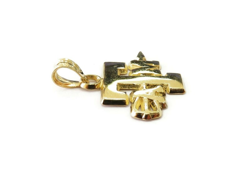 14K Yellow Gold ATM Charm Necklace Pendant 1.7 - Etsy