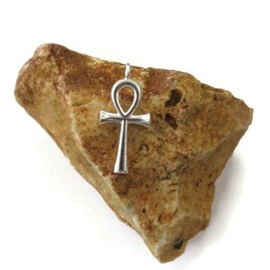 Sterling Silver 925 Solid Ankh Cross of Life Charm Necklace Pendant - Etsy