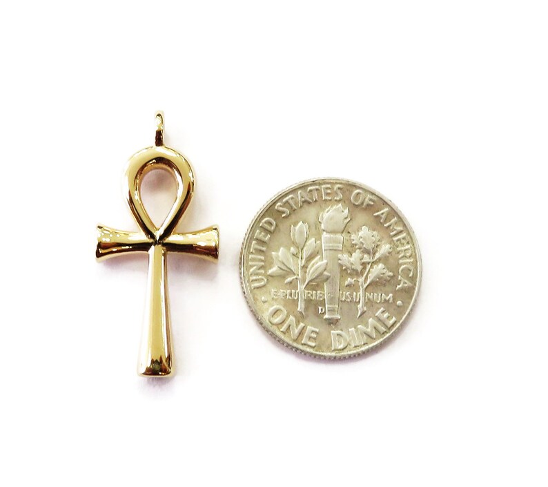 14K Or Jaune Ankh Croix Egyptienne Croix de Vie Charme Collier - Etsy ...