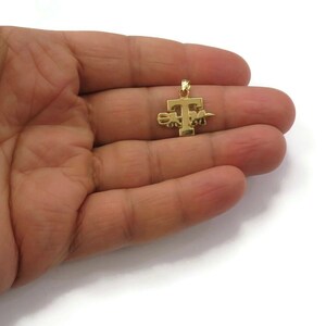 14K Yellow Gold ATM Charm Necklace Pendant ~ 1.7 - Etsy