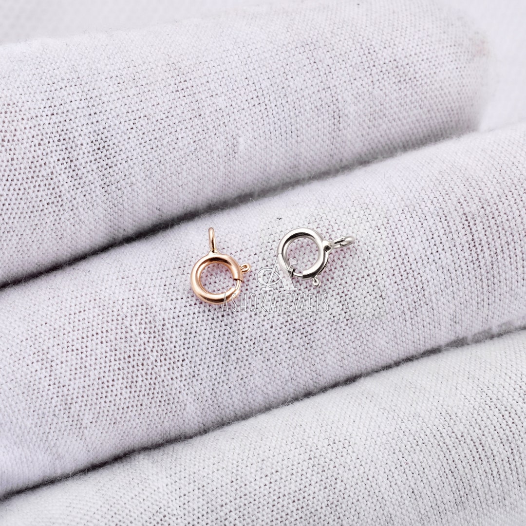 9K, 14K, 18K Solid Gold Charm Findings, Push Lock Solid Gold Lock ...