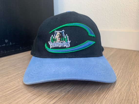 Vintage Timberwolves Circle Logo Clasp Strapback Hat - Gem