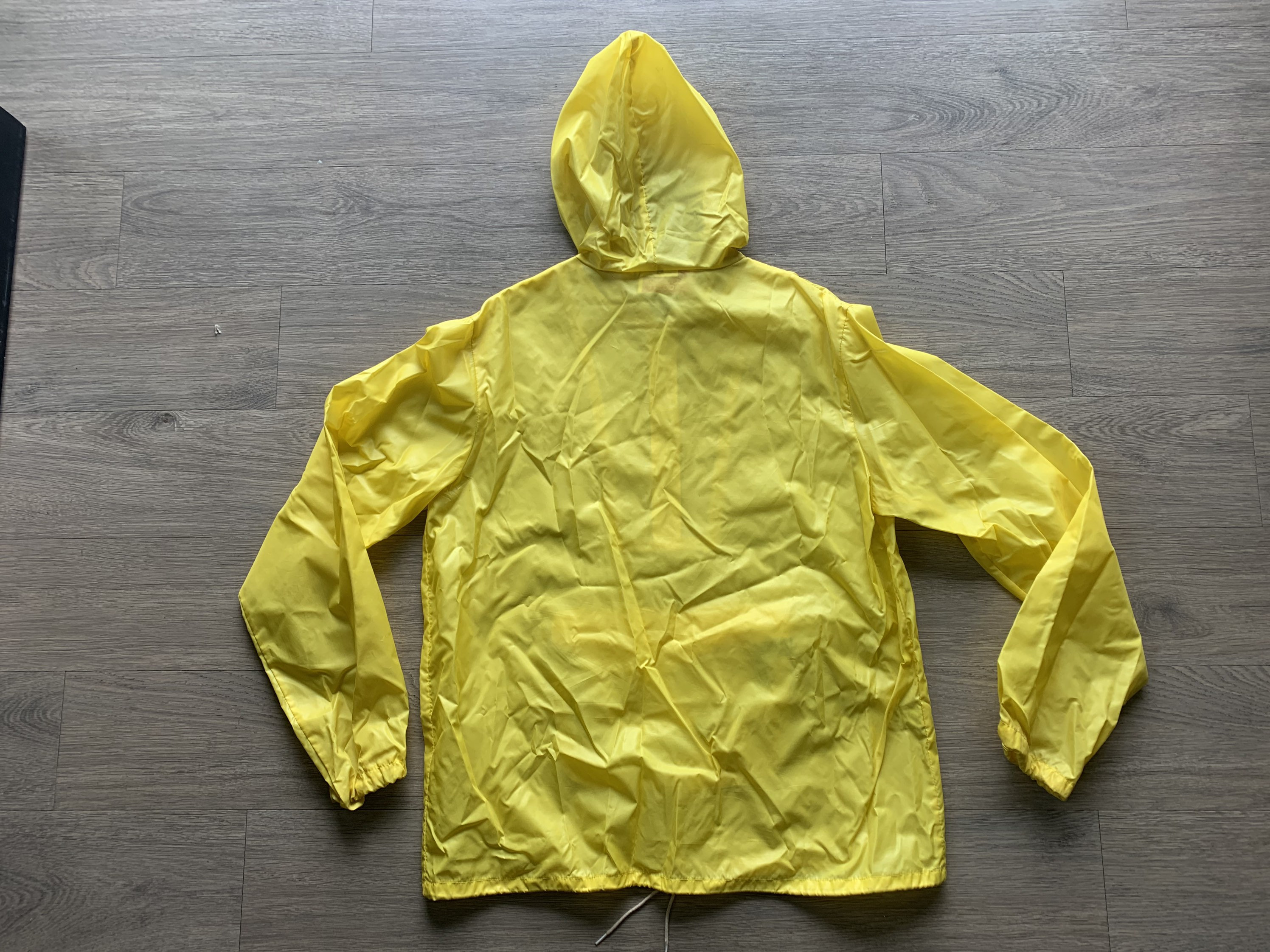Vintage Alligator Lacoste Yellow Anorak Rain Jacket Size Large Pristine ...