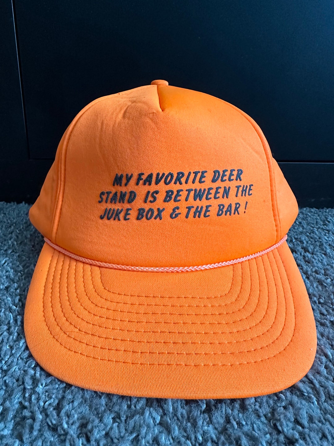 Vintage Blaze Orange Foam Deer Saying Hunting Snapback Hat - Etsy