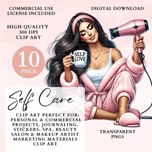 Self Love Latina PNG Clip Art, Self Care Watercolor, Beauty Makeup ...