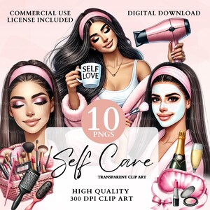 Self Love Latina PNG Clip Art, Self Care Watercolor, Beauty Makeup ...