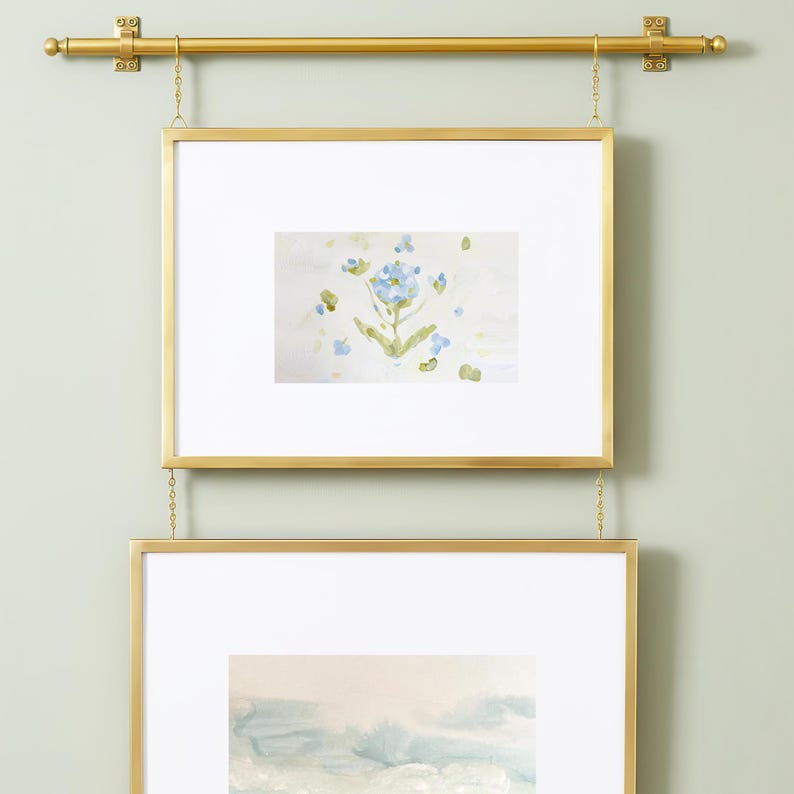 Abstract Botantical Grandmillennial Art: Modern Southern Hand Painted ...