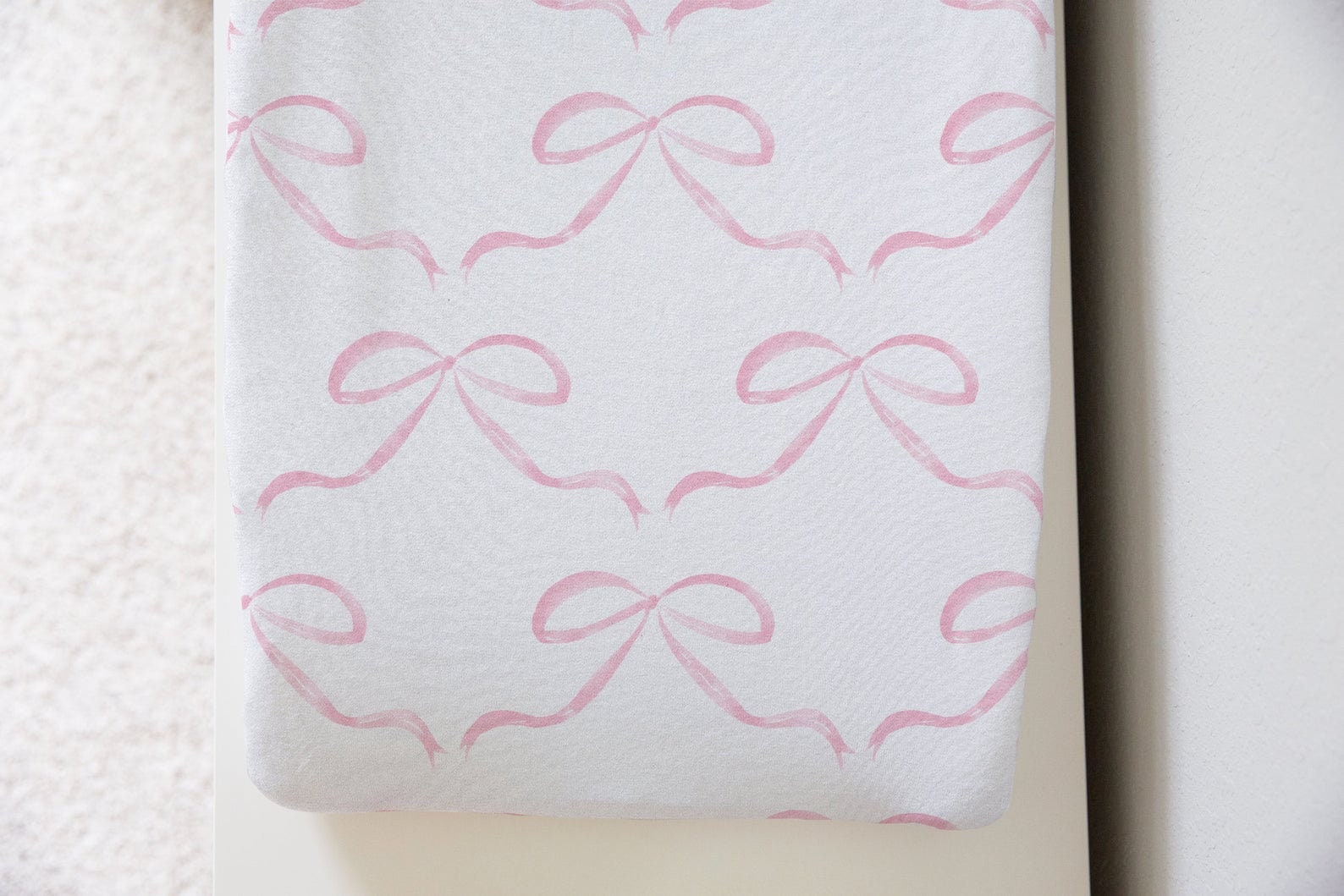 Changing Pad Cover in Pink Bow Nursery Decor Baby Newborn - Etsy