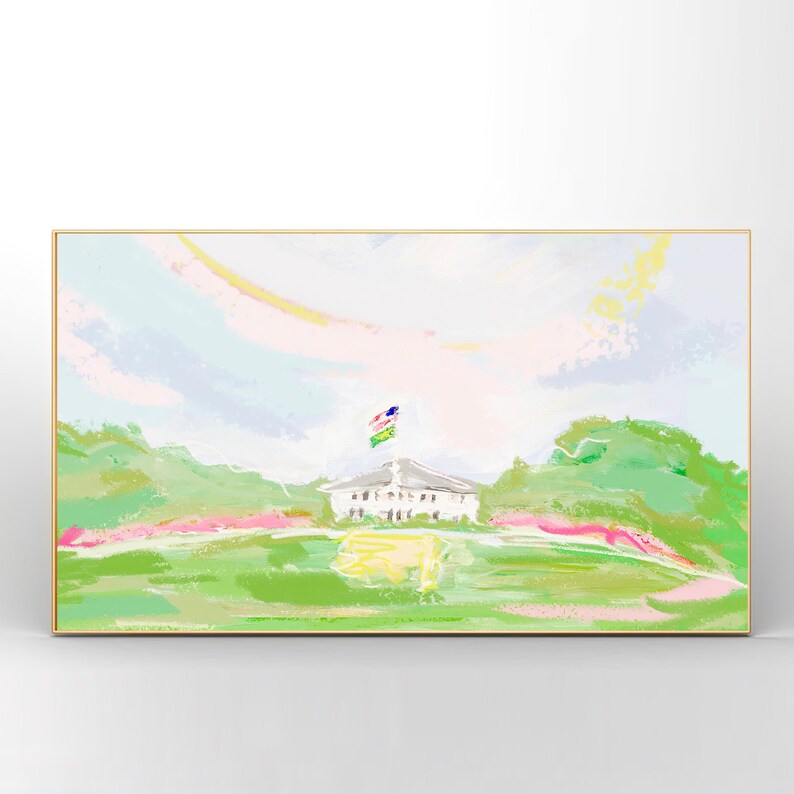 Samsung Frame TV Abstract Landscape Grandmillennial Art: Modern ...