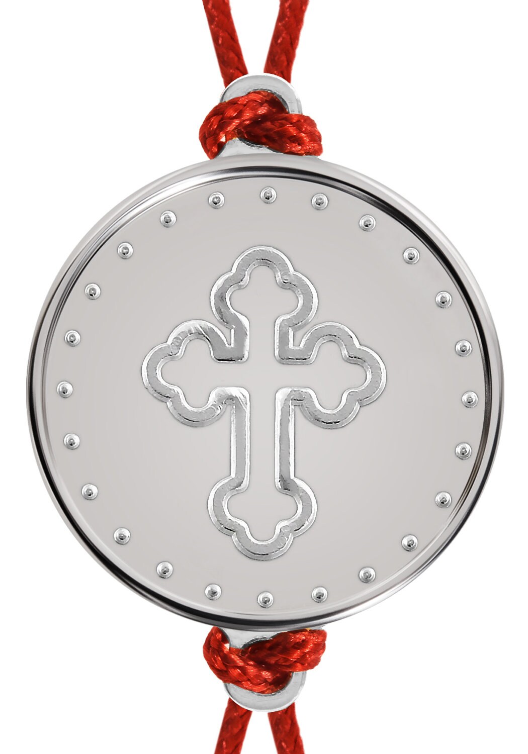 Saint Basil the Great Red String Adjustable Bracelet With Fine Silver ...