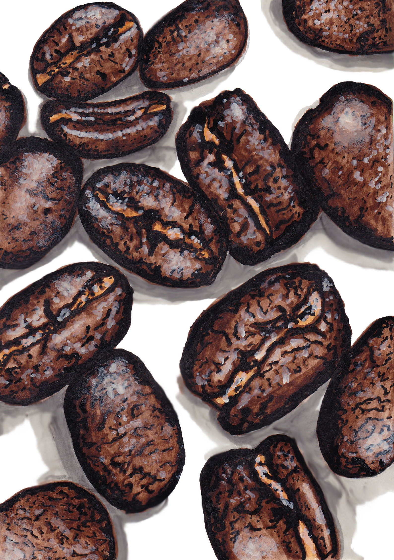 Coffee Beans Poster Coffee Art Print Coffee Kitchen Decor | Etsy