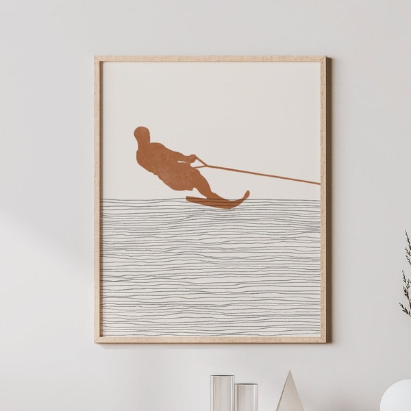 Water Ski Art - Etsy
