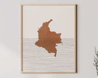 Colombia Map Decor - Etsy