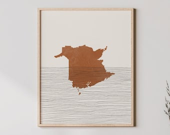 New Brunswick Travel Poster - Etsy
