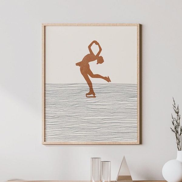 Ice Skating Print - Etsy