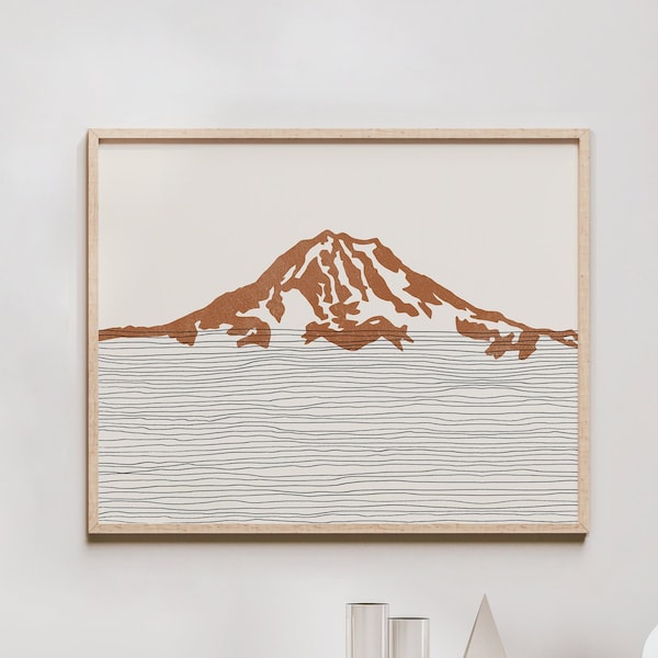 Mt Rainier Outline - Etsy