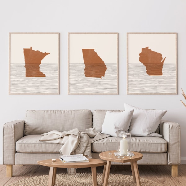 Custom State Map - Etsy