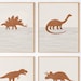 Boho Dinosaur Wall Art - Dinosaur Print Set / Decor, Dinosaur Nursery ...