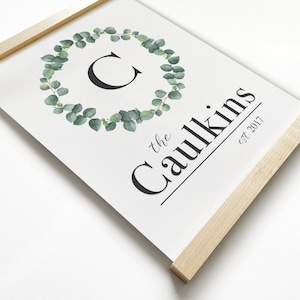 Established Sign - Est Sign - Personalized Hanging Canvas, Family Name ...