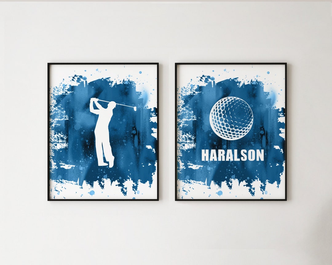 Custom Golf Prints - Boys Golf Poster, Golfer Decor - Personalized Golf ...