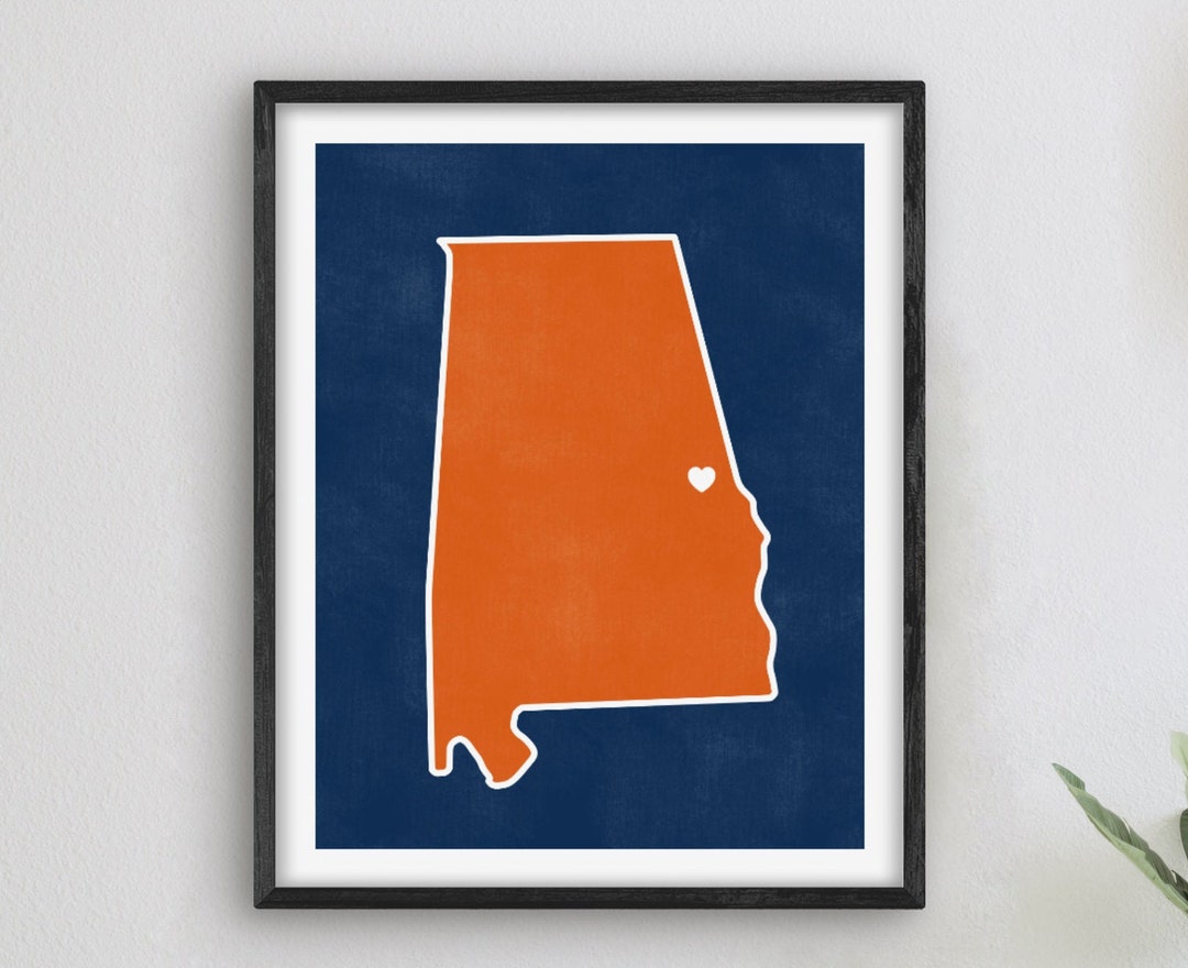 Auburn Alabama Art - College Themed Decor, Alumni Gift Idea, Alabama ...
