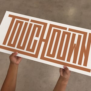 Football Art - "touchdown" Typography Print - Football Wall Decor, Boys ...