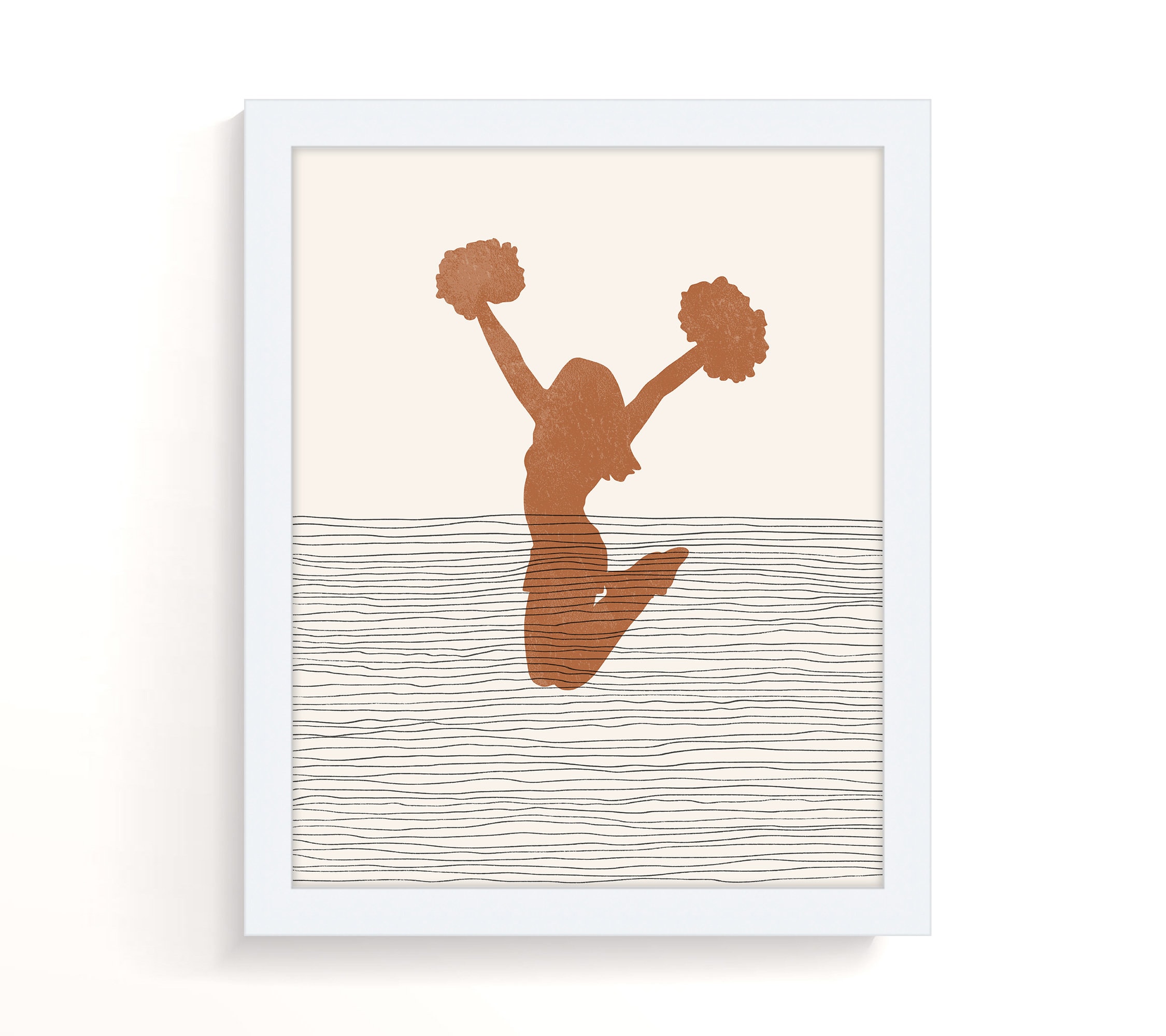 Boho Cheerleader Print - Cheer Wall Art / Decor, Minimalist ...