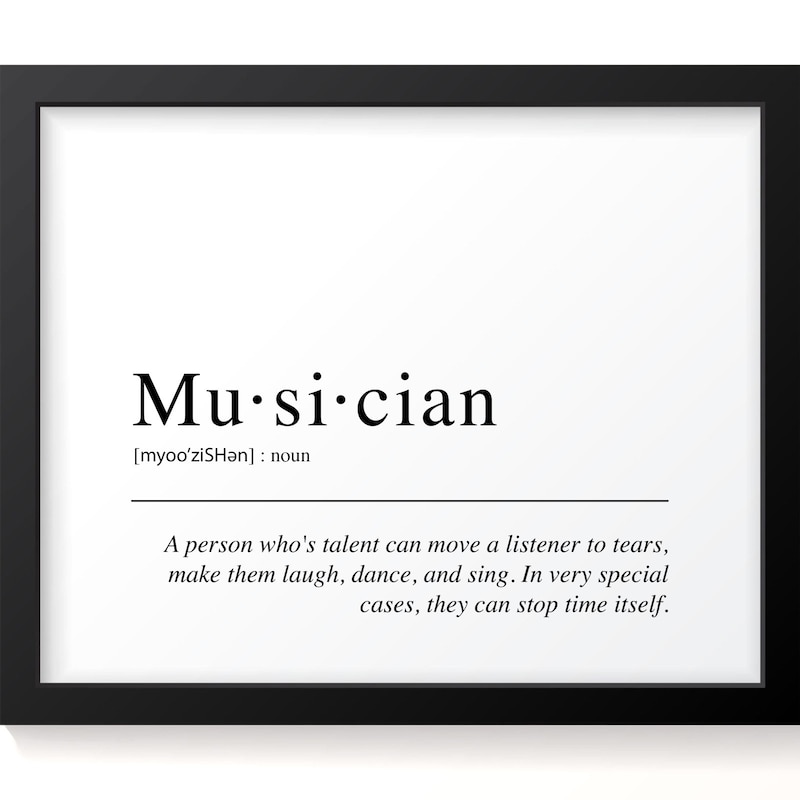 Musician Definition Art - Etsy