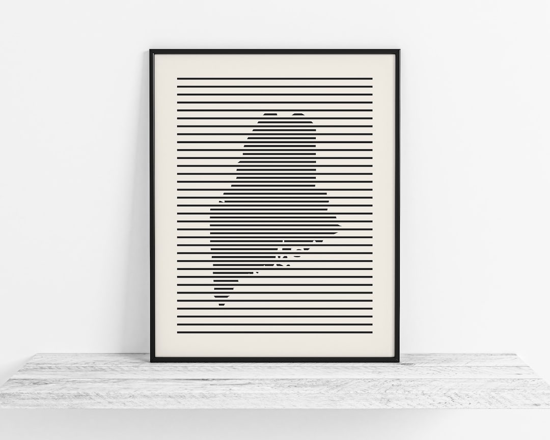 Abstract Line Map of Maine - Maine Art Print, Maine Map - Minimalist ...