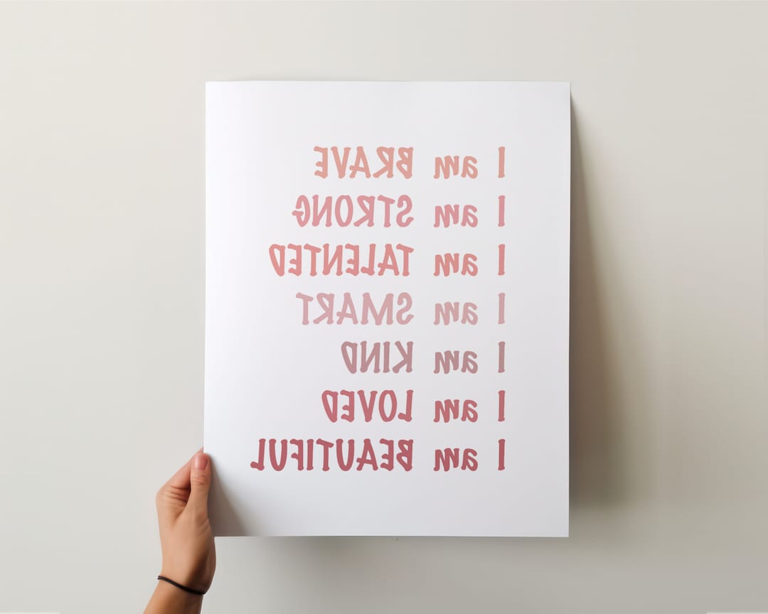 Mirror Art - Positive Affirmations - READ IN MIRROR, Positive ...