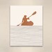 Boho Kayaking Art - Kayaking Wall Art / Decor, Minimalist Kayaker ...