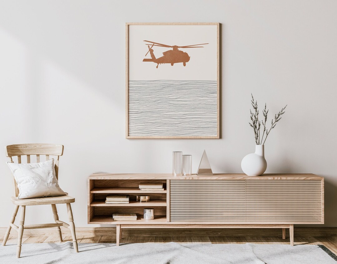 Boho Seahawk Print - Seahawk Wall Art / Decor, Minimalist Poster, SH-60 ...