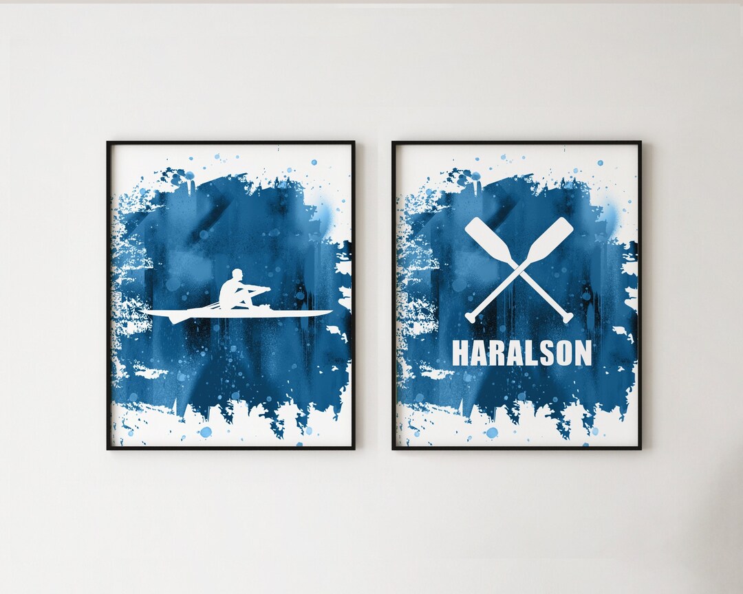 Custom Rowing Prints - Boys Rowing Poster, Rower Decor - Personalized ...