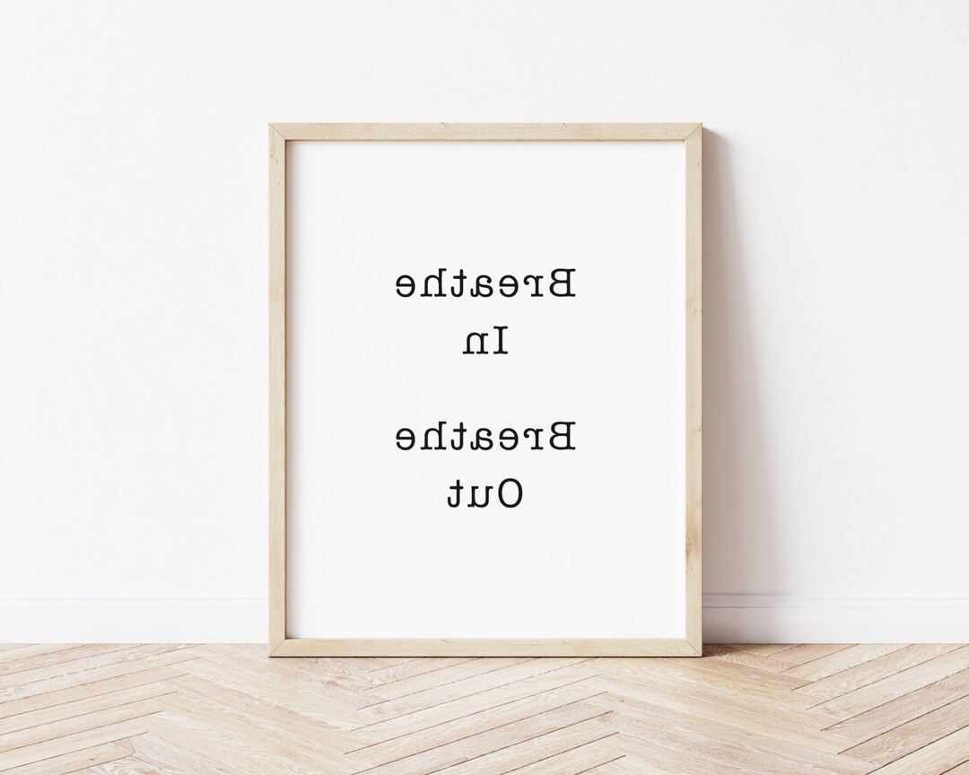 Mirror Art - "breathe in Breathe Out" Positive Affirmation Wall Art ...