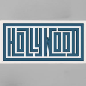 Hollywood Art - Hollywood Typography Design, Hollywood California Wall ...