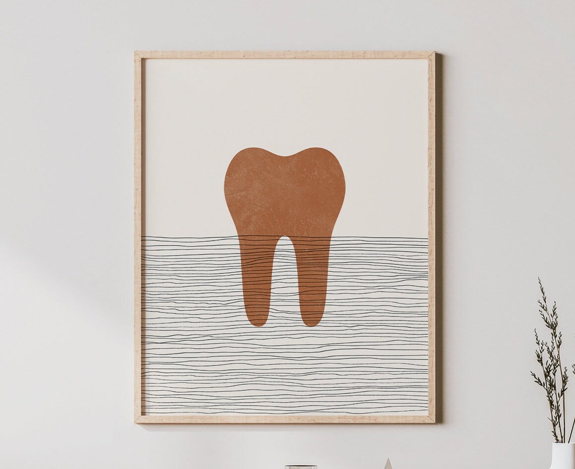 Boho Tooth Print Tooth Wall Art / Decor Minimalist Poster - Etsy