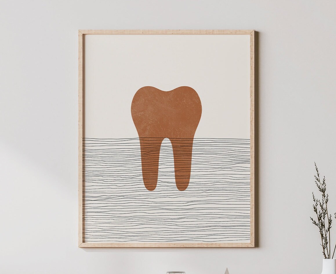 Boho Tooth Print Tooth Wall Art / Decor Minimalist Poster - Etsy