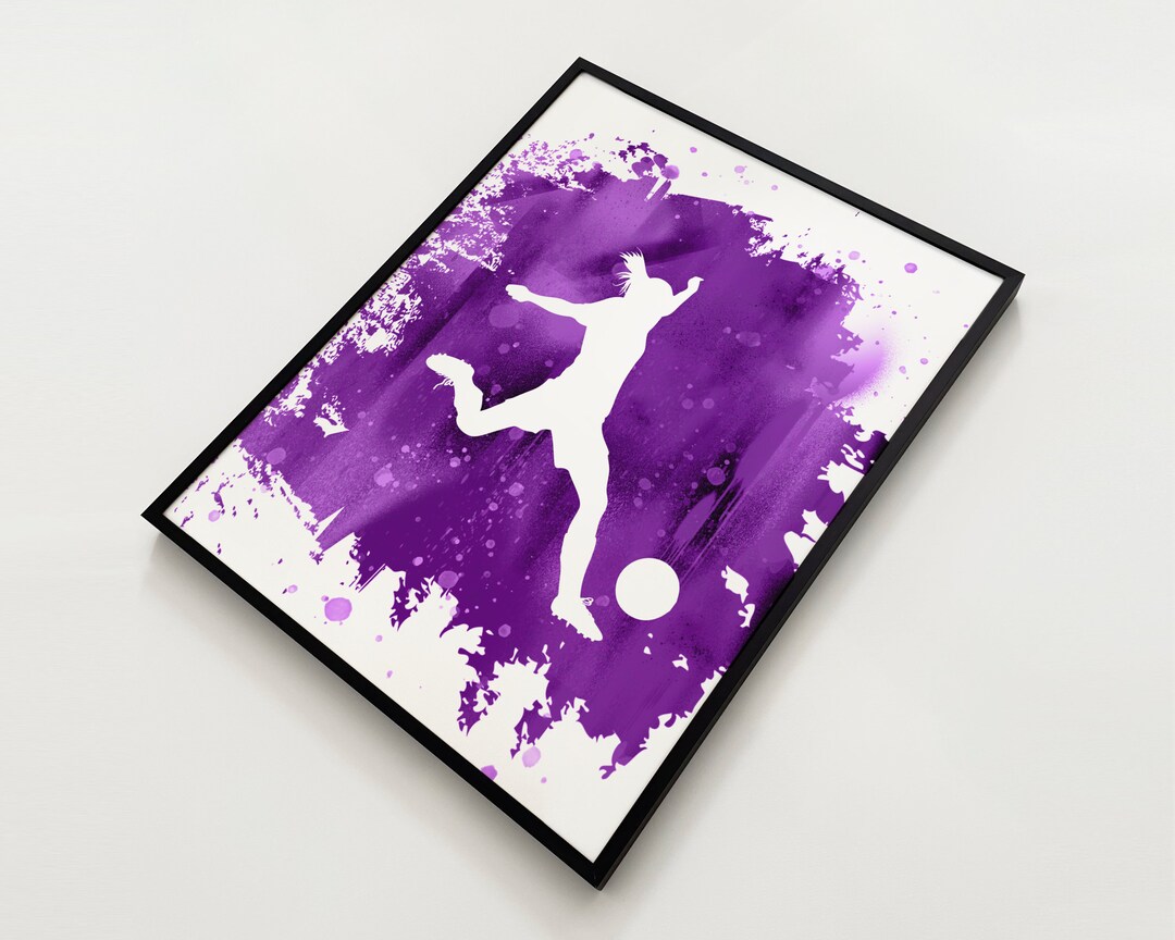 Soccer Art - Girls Soccer Poster, Soccer Player Decor - Framed OR ...