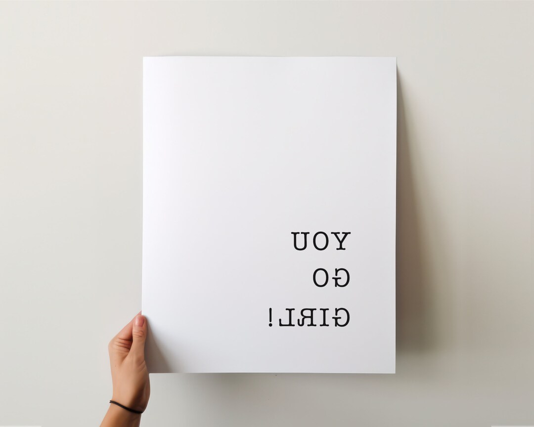 Reflection Art - "you Go Girl" Motivational Wall Art, Inspirational ...